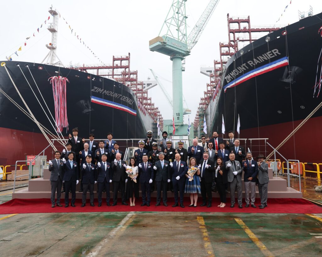 ZIM with Double Naming Ceremony at SHI | Container news | Shipping ...