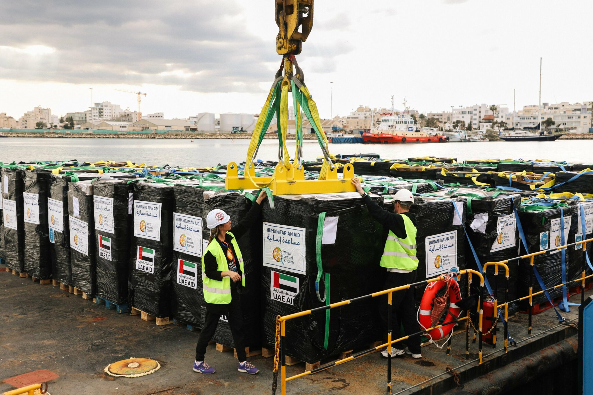 Gaza aid ship waiting to sail from Cyprus with tonnes of food | Port ...